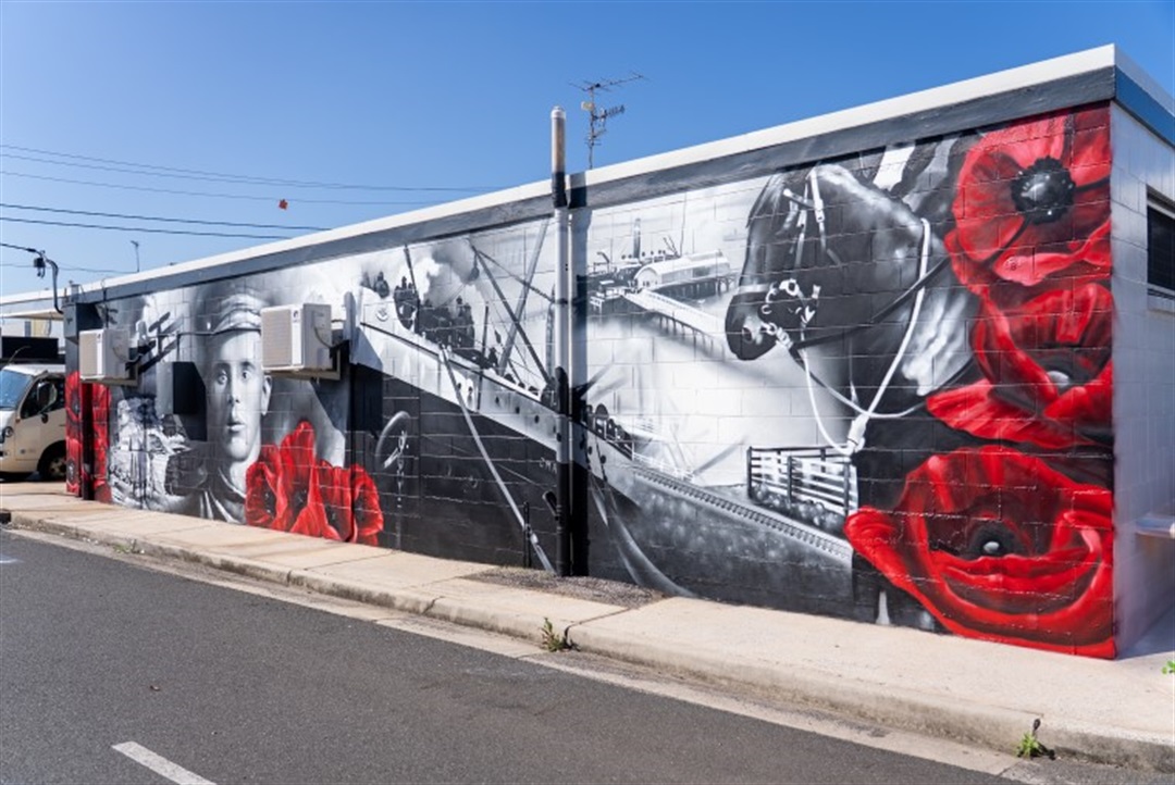 ANZAC mural turning heads at Tank Street | Gladstone Regional Council